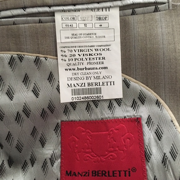 Manzi Berletti | Suits & Blazers | Italian Mens Wool Suit | Poshmark